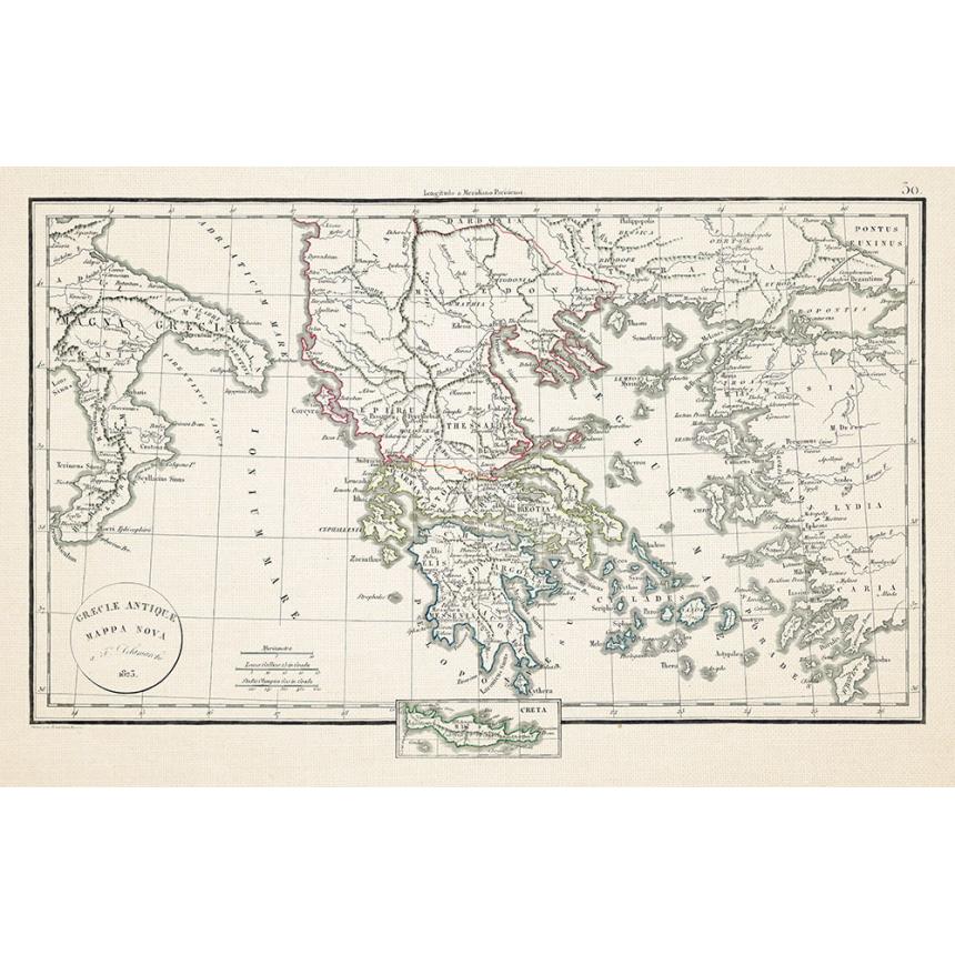 Πίνακας Χάρτης της Ελλάδας 1825 | Πίνακες Ζωγραφικής Θεσσαλονίκη | Arting